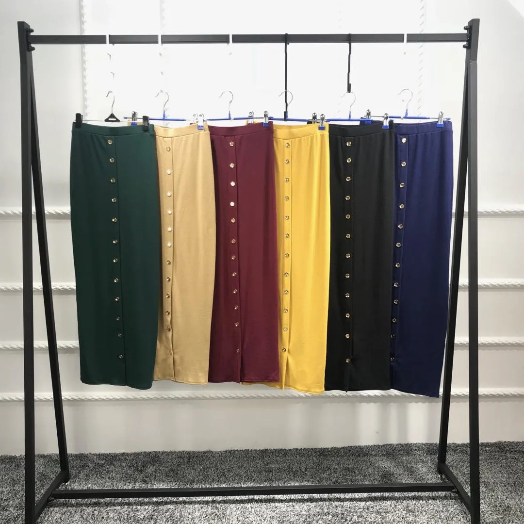 Long Pencil Skirt Women Muslim Dubai Abaya Skirts Maxi Pencil Middle ...