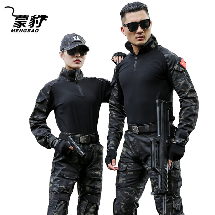Military Uniform Tactical Camouflage Clothes Suit Men US Army Clothing ...