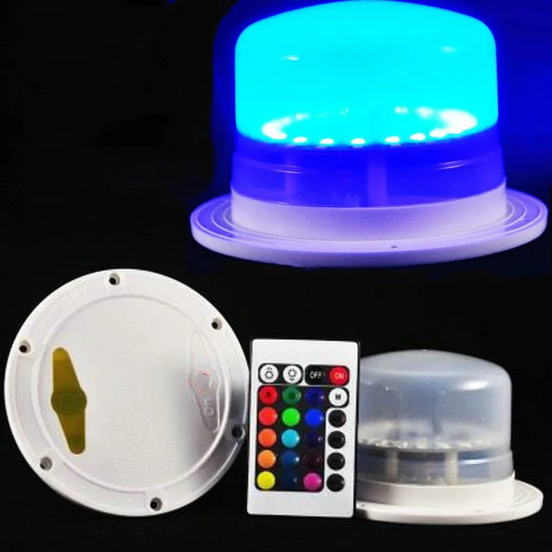 Remote controlled Rechargeable RGB Light base waterproof 5050SMD LED ...