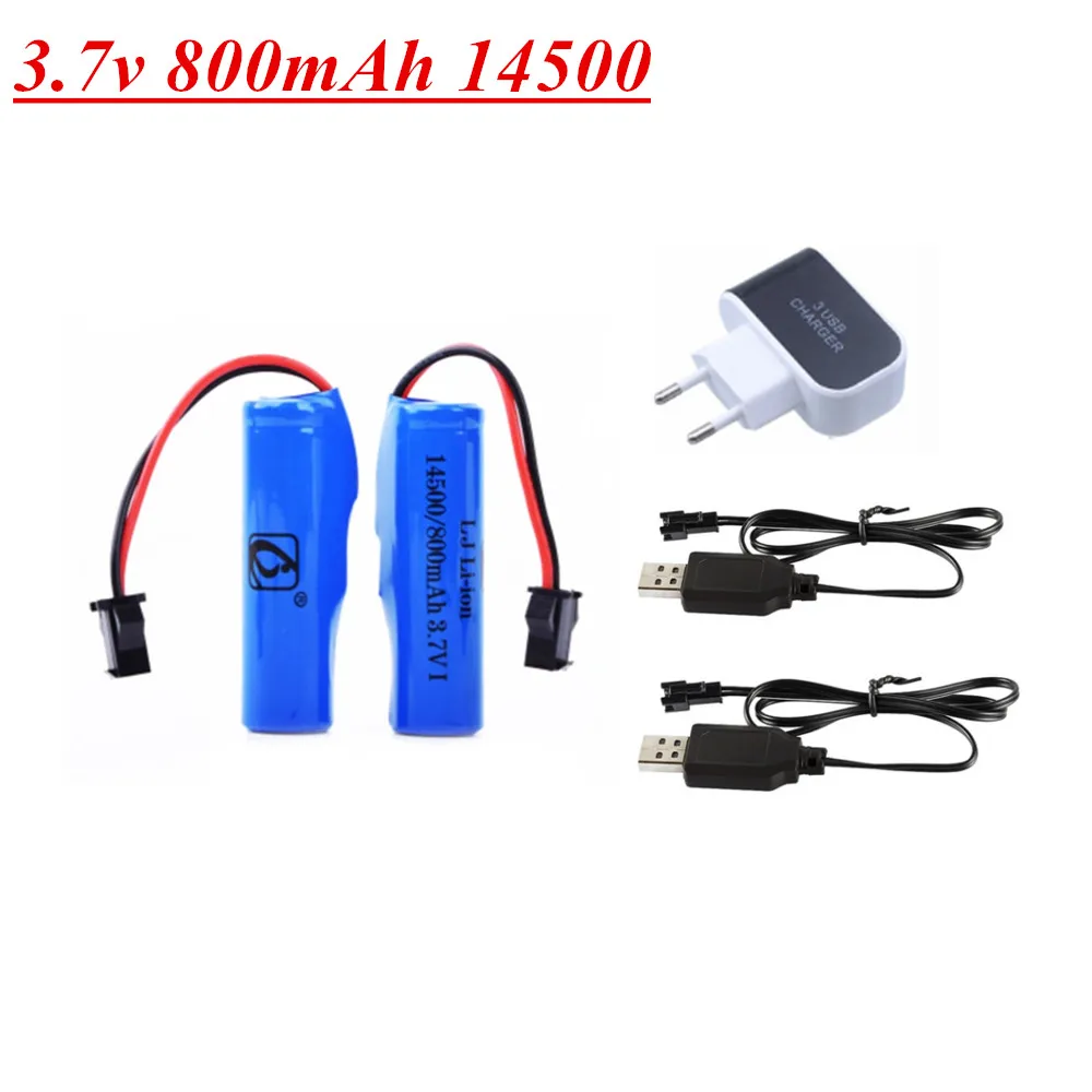 14500 충전식 배터리 충전기 세트 Jjrc C2 D828 Rc 스턴트 자동차 헬리콥터 드론 액세서리 Sm 2p 플러그