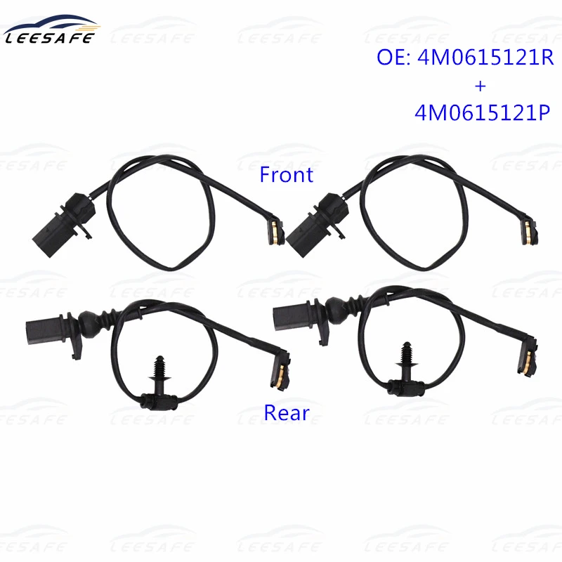 2 Front Rear Brake Pad Wear Sensor 4m0615121r 4m0615121p Vw - AliExpress