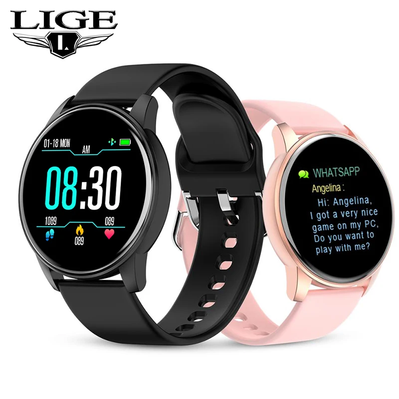 LIGE reloj inteligente para hombre y mujer, nuevo accesorio de pulsera resistente al agua con ...
