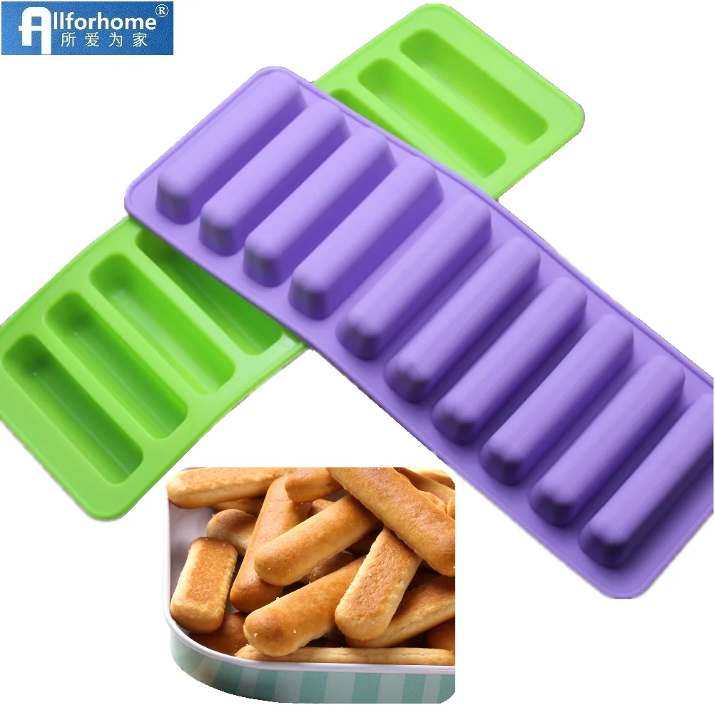 10 Holes Finger Silicone Cookies Mould Chocolate Diy Tool Rectangle ...