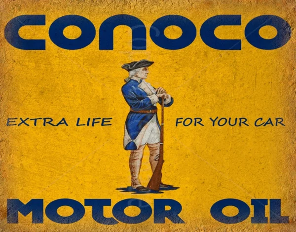 CONOCO-MOTOR-OIL-ADVERTISEMENT-Vintage-Alcohol-Metal-Tin-Sign-Poster ...