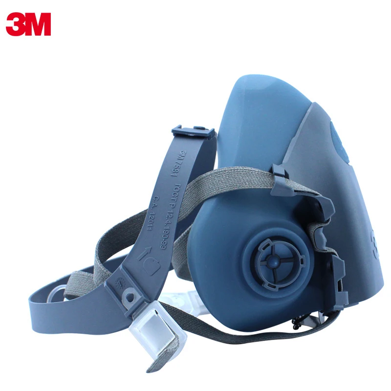 3M 7502 Gas Mask Spray Paint Decoration Chemical Dust Mask Protection ...