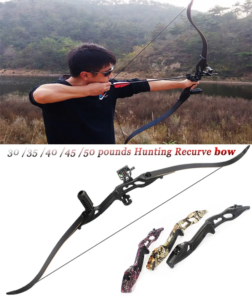 Hunting Archery Bow F179 56 Inches 30 50 Lbs Alloy FPS 170 190 Recurve ...
