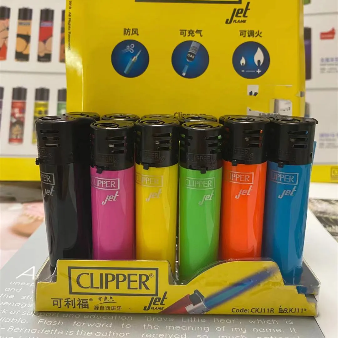 Clipper Creative Windproof Lighter Personality Red Flame Butane Lighter ...