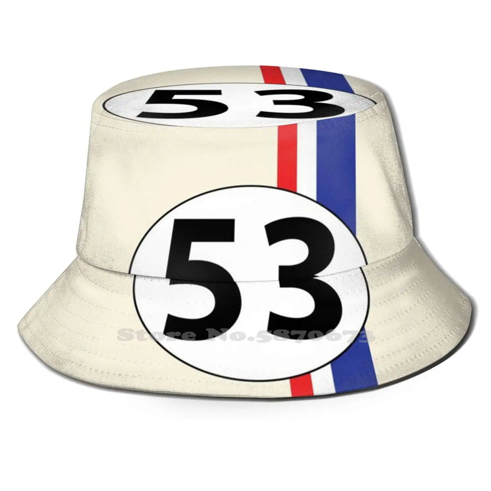 Herbie-Number-53-Foldable-Bucket-Hat-Cap-Race-Car-Race-Car-Racing ...