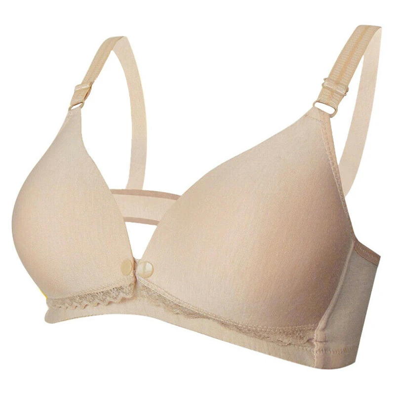 Maternity Underwear Solid Nursing Bra Breastfeeding Bra Front Opening ...