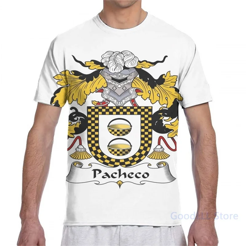 Pacheco Coat of Arms Pacheco Family Crest men T Shirt women all over ...