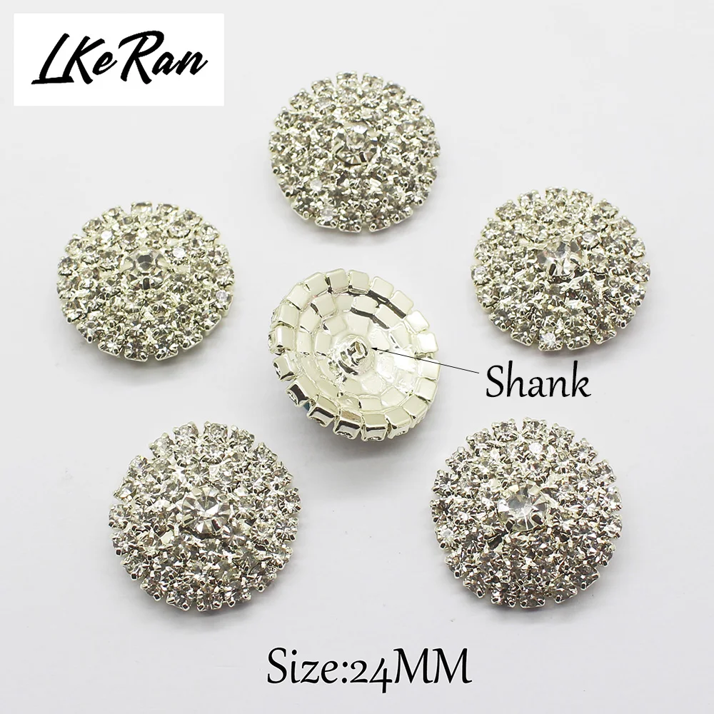 10Pcs-25mm-Circular-arch-Clear-Rhinestone-buttons-For-Shank-DIY-Sewing ...