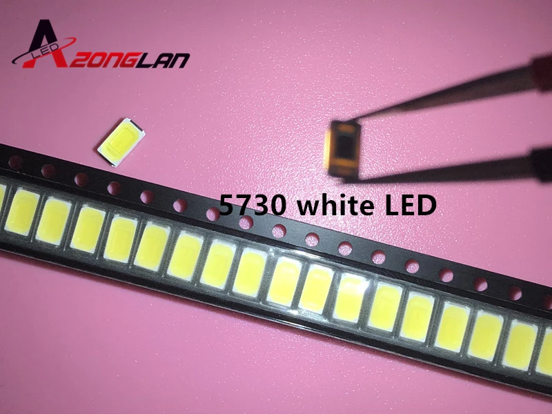 100 pcs SMD 5730 다이오드 백색 SMD 5730 0.5W LED 5630 6000k 6500k 아주 밝은 칩 SMD5630 5730SMD 150mA PCB ...