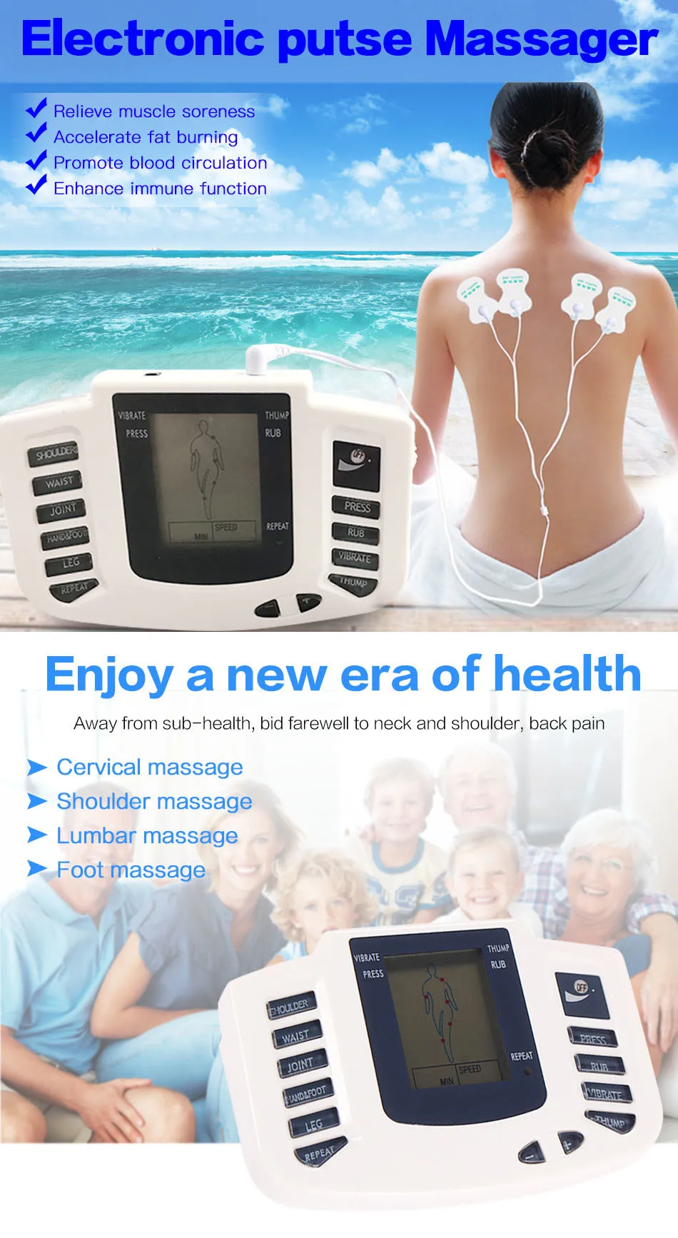 Shop Generic EMS Tens Device Physiotherapy Electrodes Electric Muscle ...