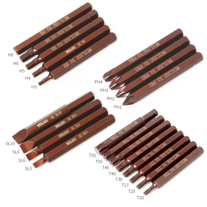 1-Set-8mm-Hex-Shank-80mm-Long-S2-Steel-Impact-Duty-Screw-Driver-Bits ...