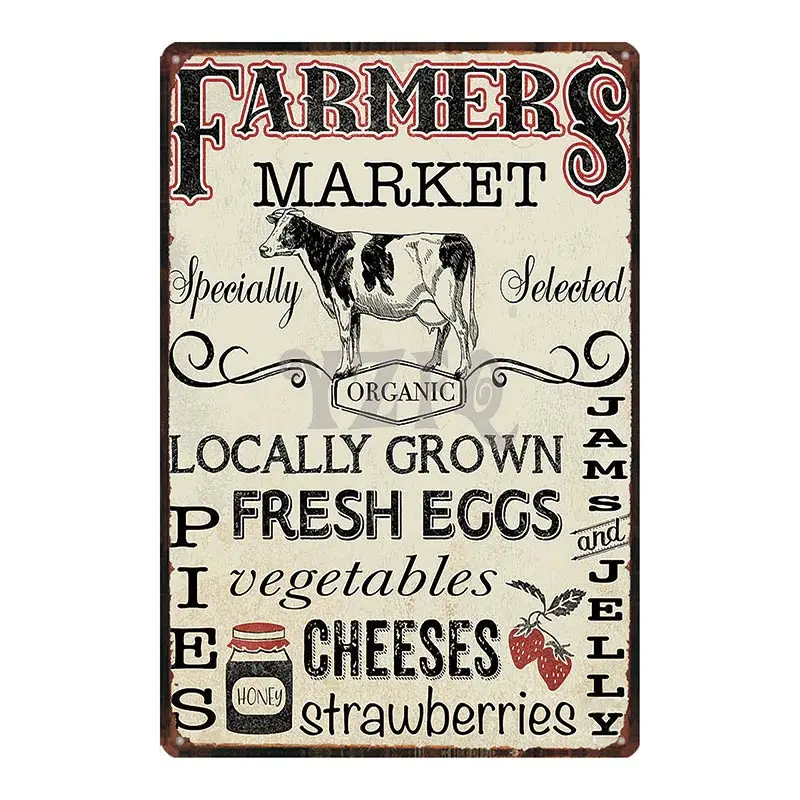 Vintage Farmers Market Sign