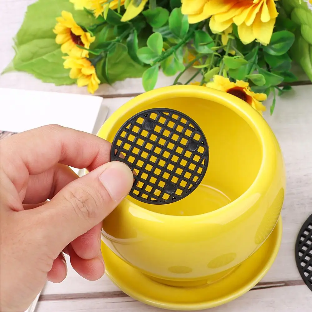 Round-Flower-Pot-Hole-Cover-Drainage-Hole-Mesh-Mat-Leak-proof-Anti ...