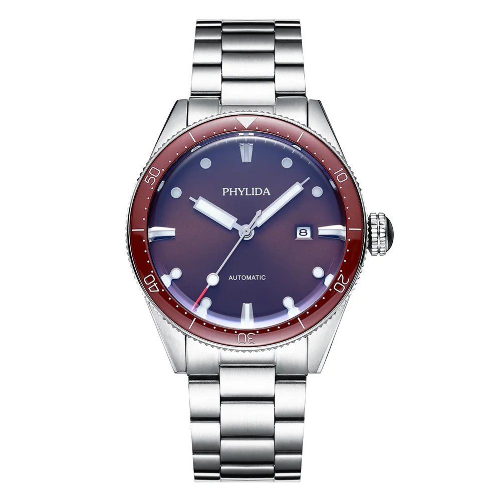 PHYLIDA-Brown-Dial-Luxury-Men-Watch-Automatic-Mechanical-43-8MM-Sport ...