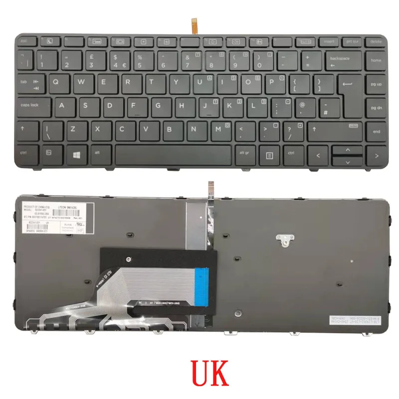 New-UK-For-HP-ProBook-440-G3-430-G4-440-G4-Laptop-Keyboard-With-Back ...