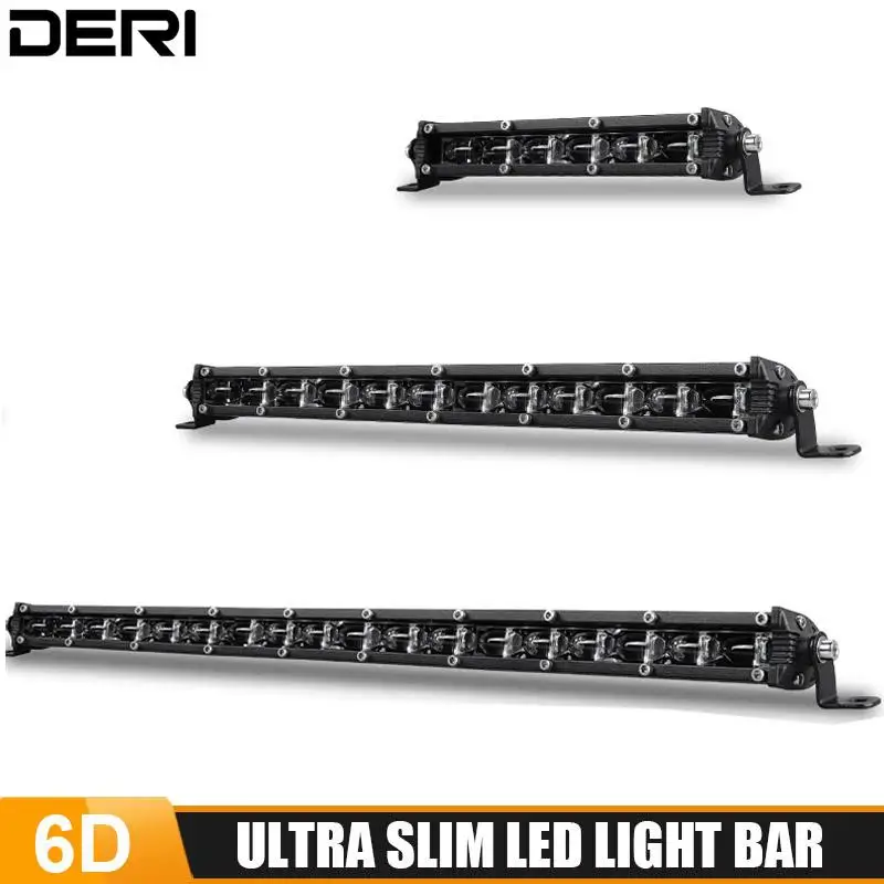 6D, barra de luz LED 7 "13" de 20 pulgadas Offroad Barra de Led delgada ...