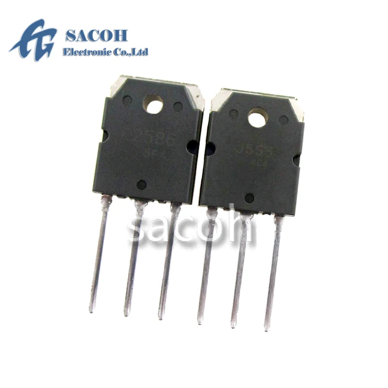 ใหม่5คู่ (10ชิ้น) 2SK2586 K2586 + 2SJ555 J555 TO 3P 60A 60V Nch + Pch ...