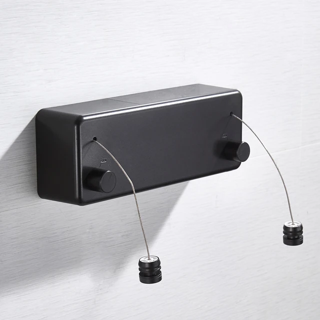 Pyzl Indoor Invisible Clothesline Telescopic Stainless Steel Wire round ...