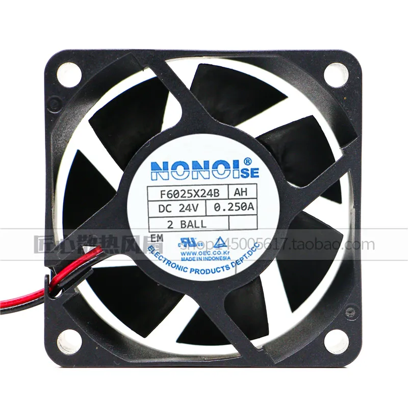 original F6025X24B AH DC24V 0.25A ball cooling fan 6CM inverter fan ...