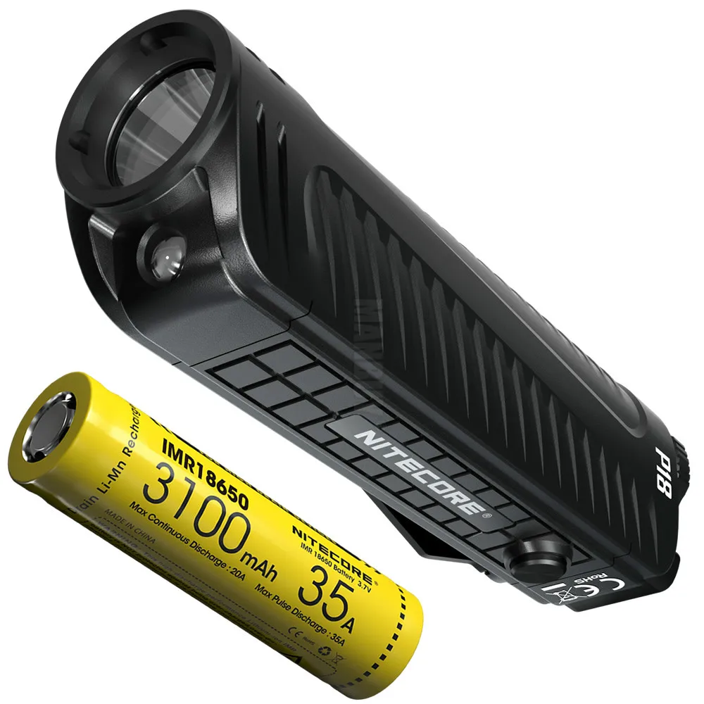 NITECORE linterna LED P18 1800LM CREE XHP35 HD, luz blanca y roja para ...