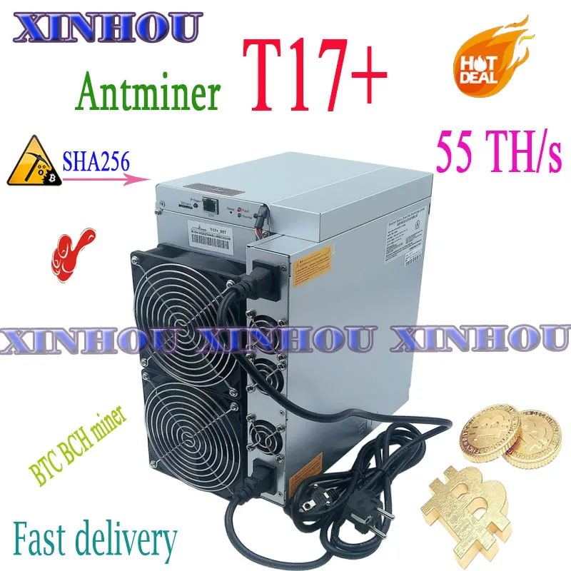 BITMAIN Asics miner Antminer T17+ 55t sha256 BTC BCH miner better than ...