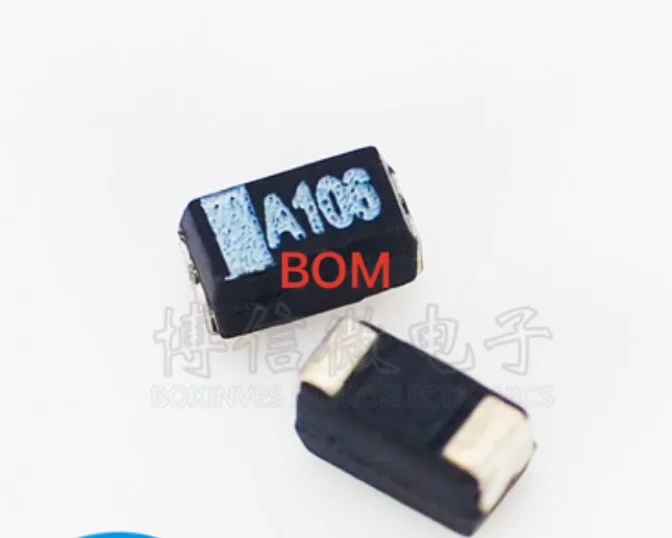 10pcs Black tantalum capacitor 10V10UF Type A 106 10uf10V A3216 1206 ...