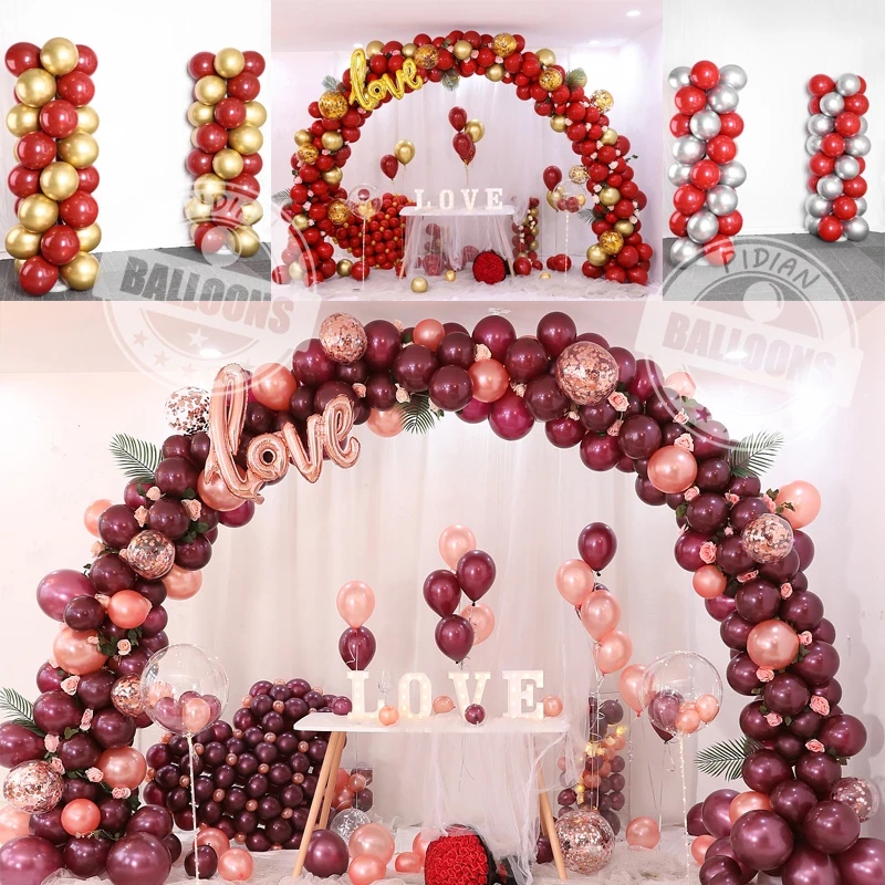 10-12inch-Double-Layer-Cherry-Red-Balloon-Wedding-Decoration-Balloons ...