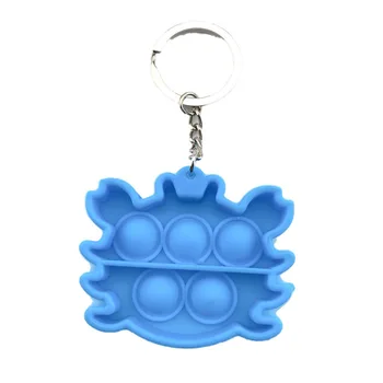 Mini Unicorn Shaped Push Popit Toy Fidget Cartoon Keychain Pop It ...