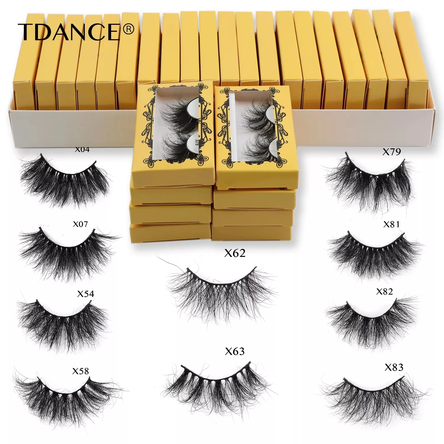 TDANCE Wholesale Fluffy Lashes 5/10/50/100 Pair 25mm Real Mink Lash ...