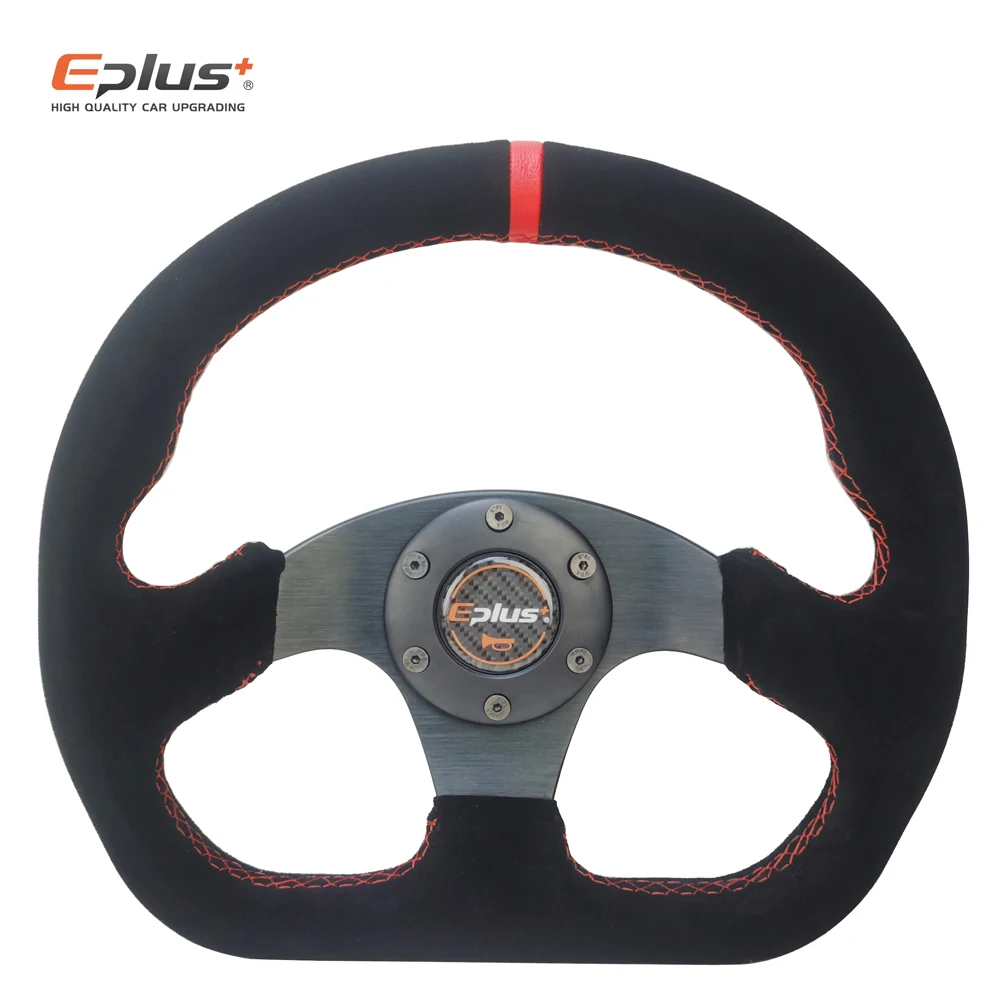 EPLUS Car styling Esporte Volante Racing Tipo Alcanta PVC Universal 13 ...
