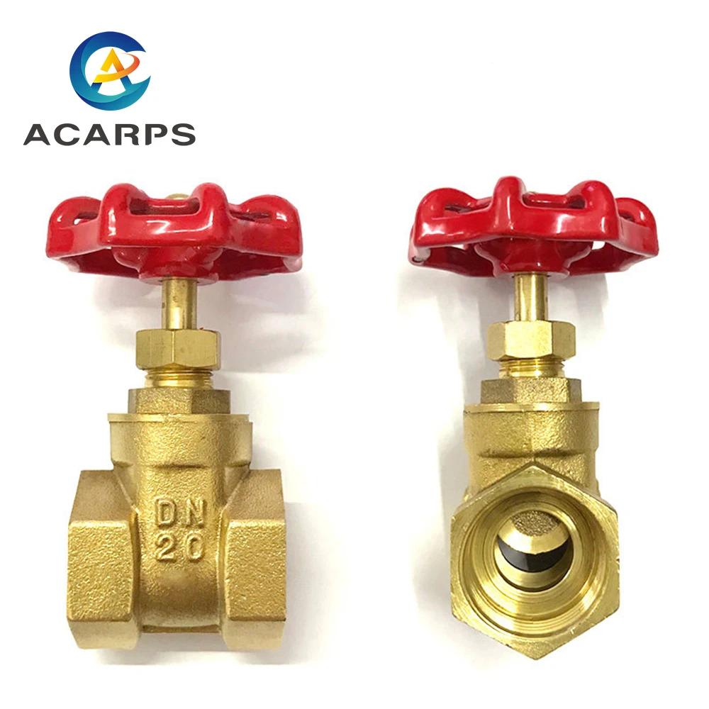Generic 1/2" 3/4" 1" Inch Br Gate Valves Dn15 20 25 Water Valve Switch ...