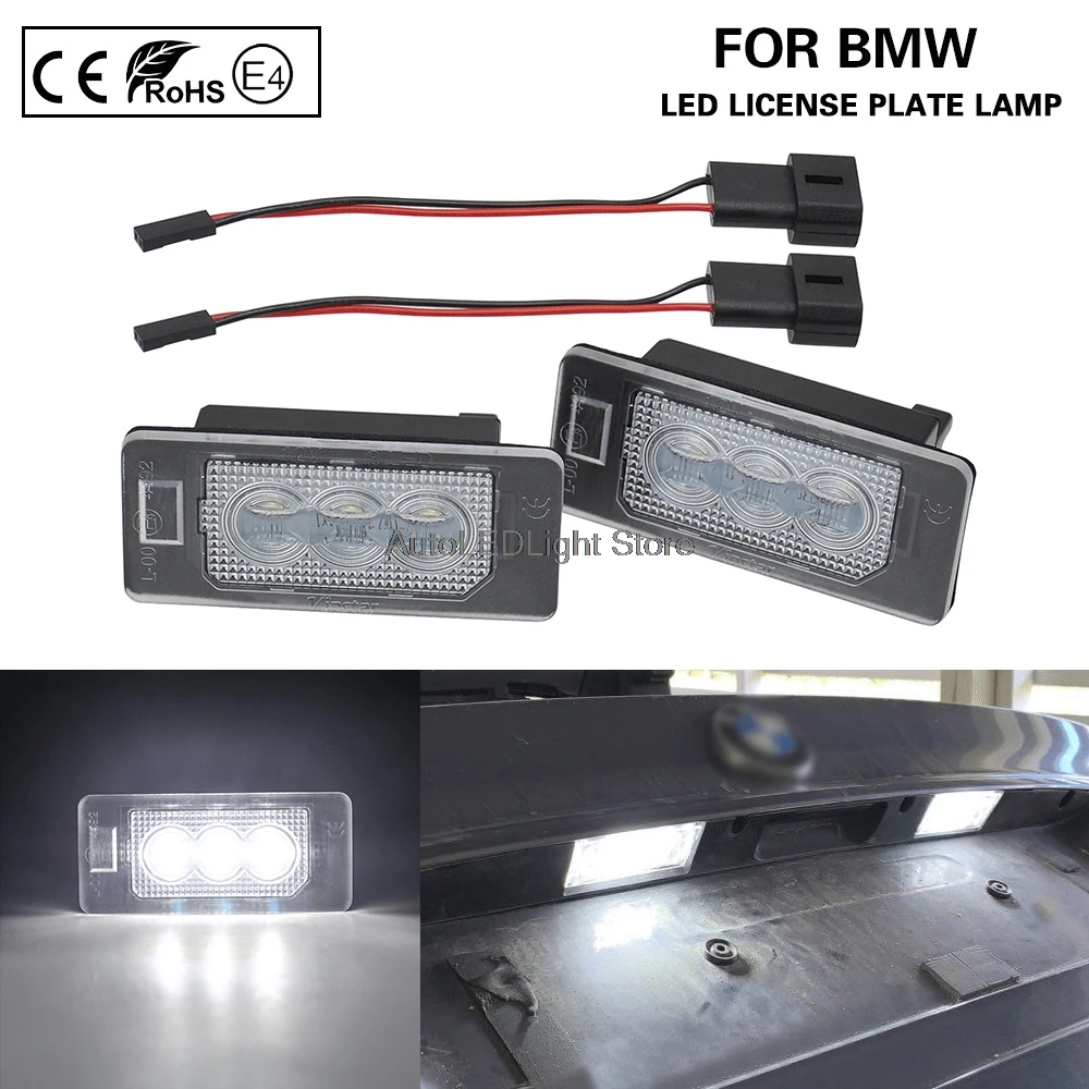 LED License Plate Light Lamp For BMW E70 E82 E84 F22 F23 F45 E46 E90 ...