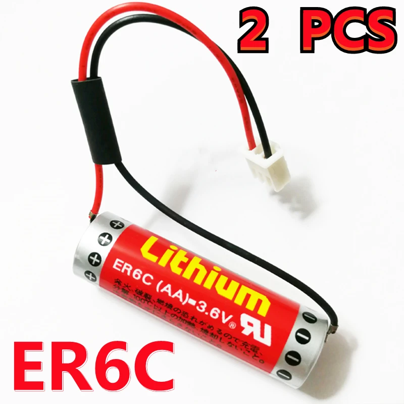 2PCS-Original-Battery-ER6C-AA-14500-3-6V-1800mAh-F2-40BL-FX2N-48MT-PLC ...