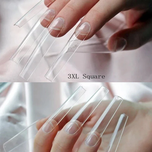 Soft Square Long Natural Nails