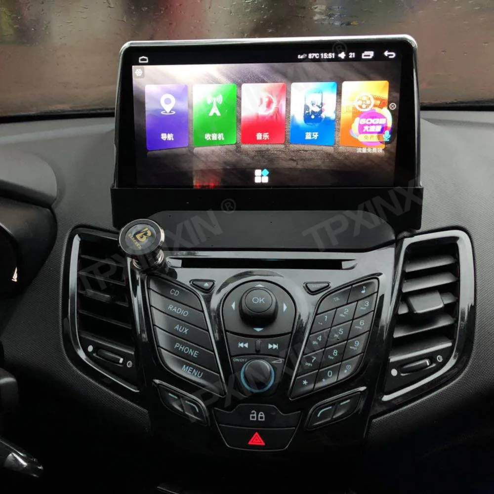 Ips Android 11.0 8+256g Car Radio Multimedia Player For Ford Fiesta ...