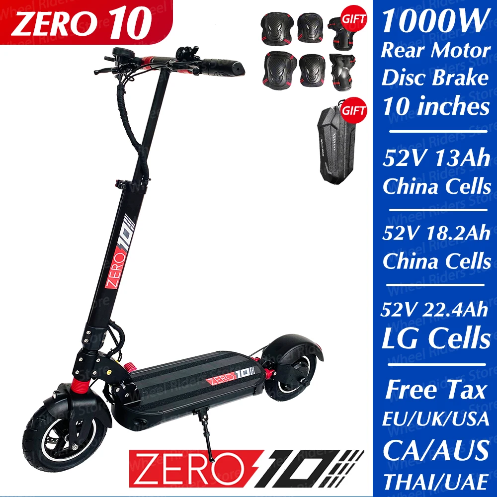 Zero 10 Scooter Single Motor 52v Electric Scooter Skateboard Kick 13ah ...