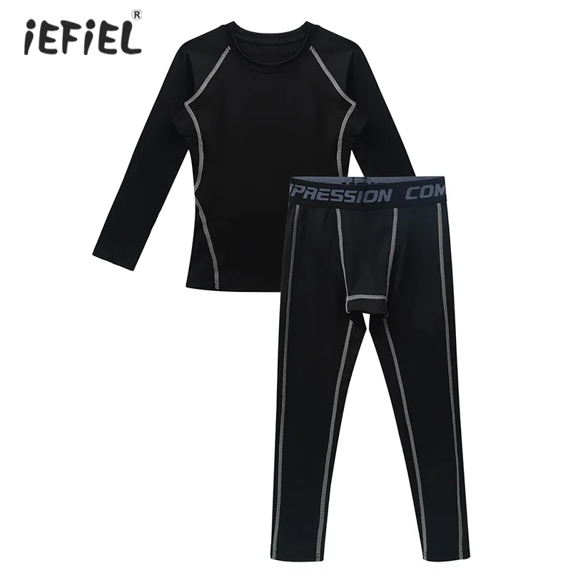 Kid-Children-Boys-Girls-Compression-Thermal-Long-Sleeve-Shirt-Top ...