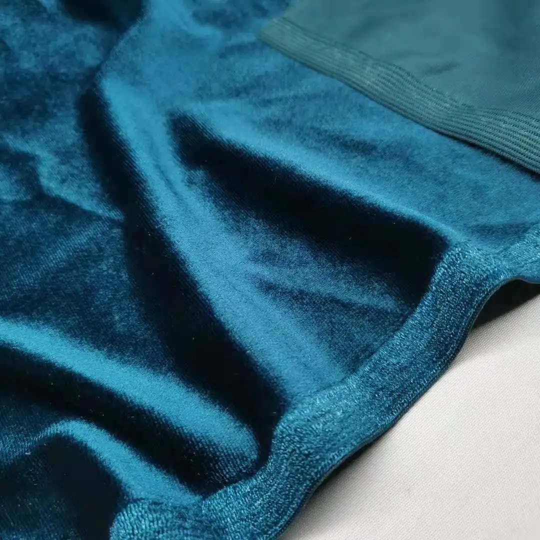 Tissu de velours - 11 noir - 50cm x 155cm - Brillant - Soyeux ...