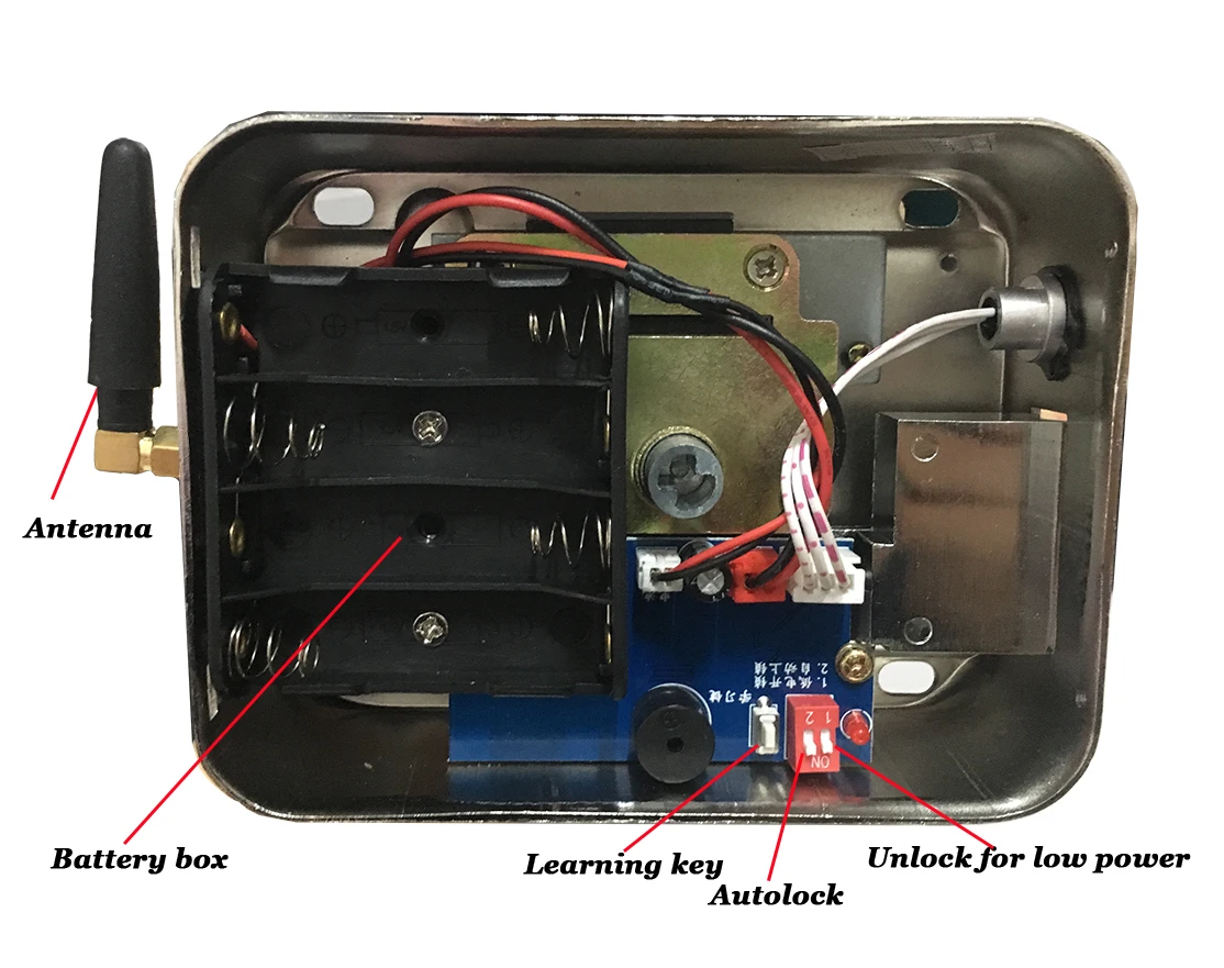 AA Battery Driven Remote Control Electric Lock Hidden Door Lock Key ...