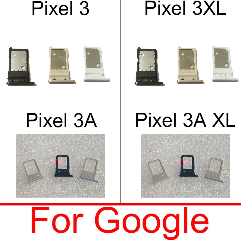 Sim Card Tray Holder For Google Pixel 3 3xl 3a Xl Sim Reader Slot Socket Module Replacement ...