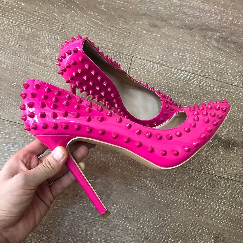Pink High Heels With Spikes