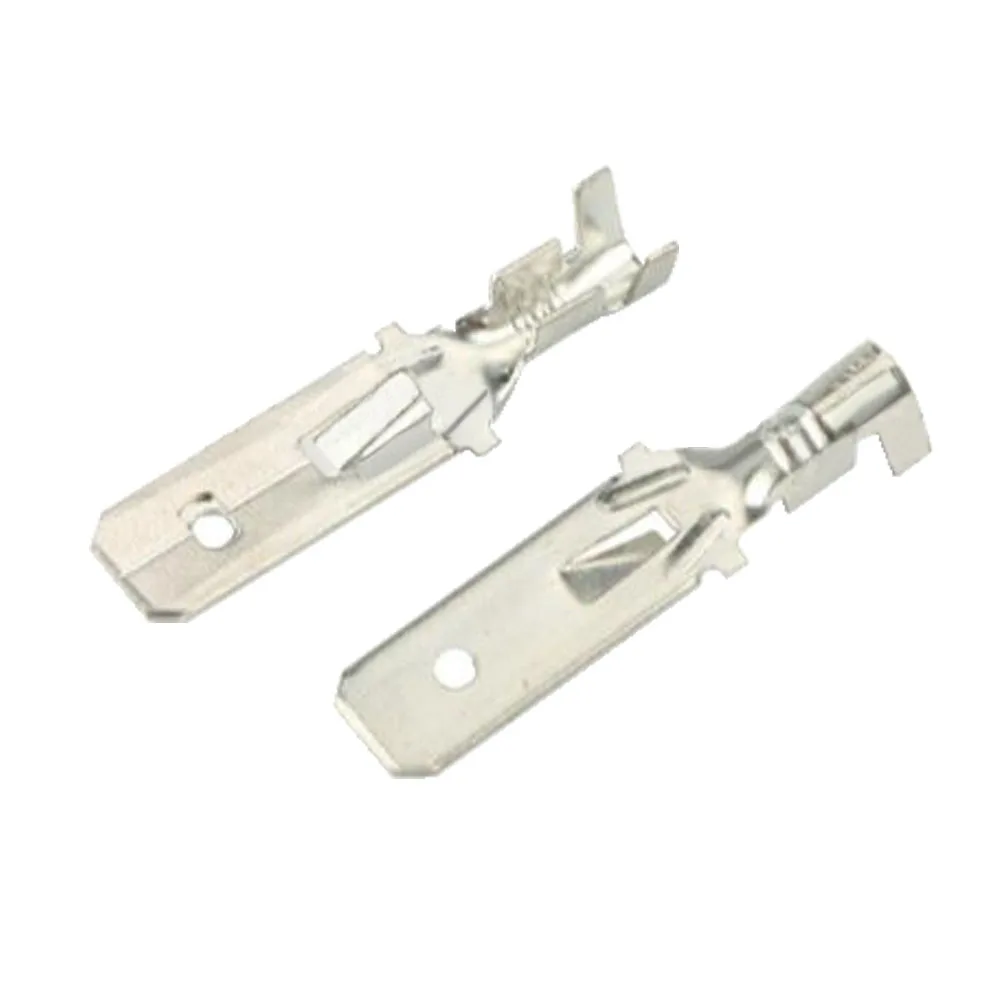 자동차 릴레이 DJ612 6.3B 황동 주석 도금 크림프 터미널, 황동 와이어 커넥터, 6.3mm, 50 개|male terminal|copper terminalseries ...