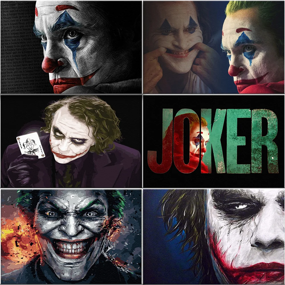 Joker DIY Digital Painting By Numbers Acrylic Paint Abstract Modern ...