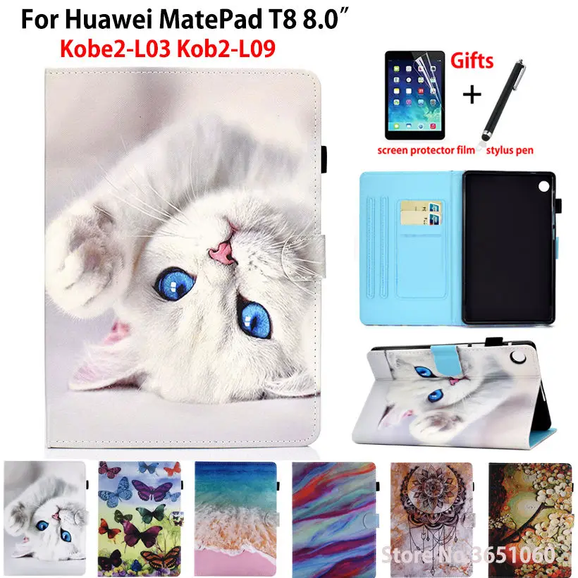 แมวน่ารักกรณีสำหรับ Huawei MatePad T8 Coque KOB2 W09 KOB2 L09 Kobe2 L03 ...