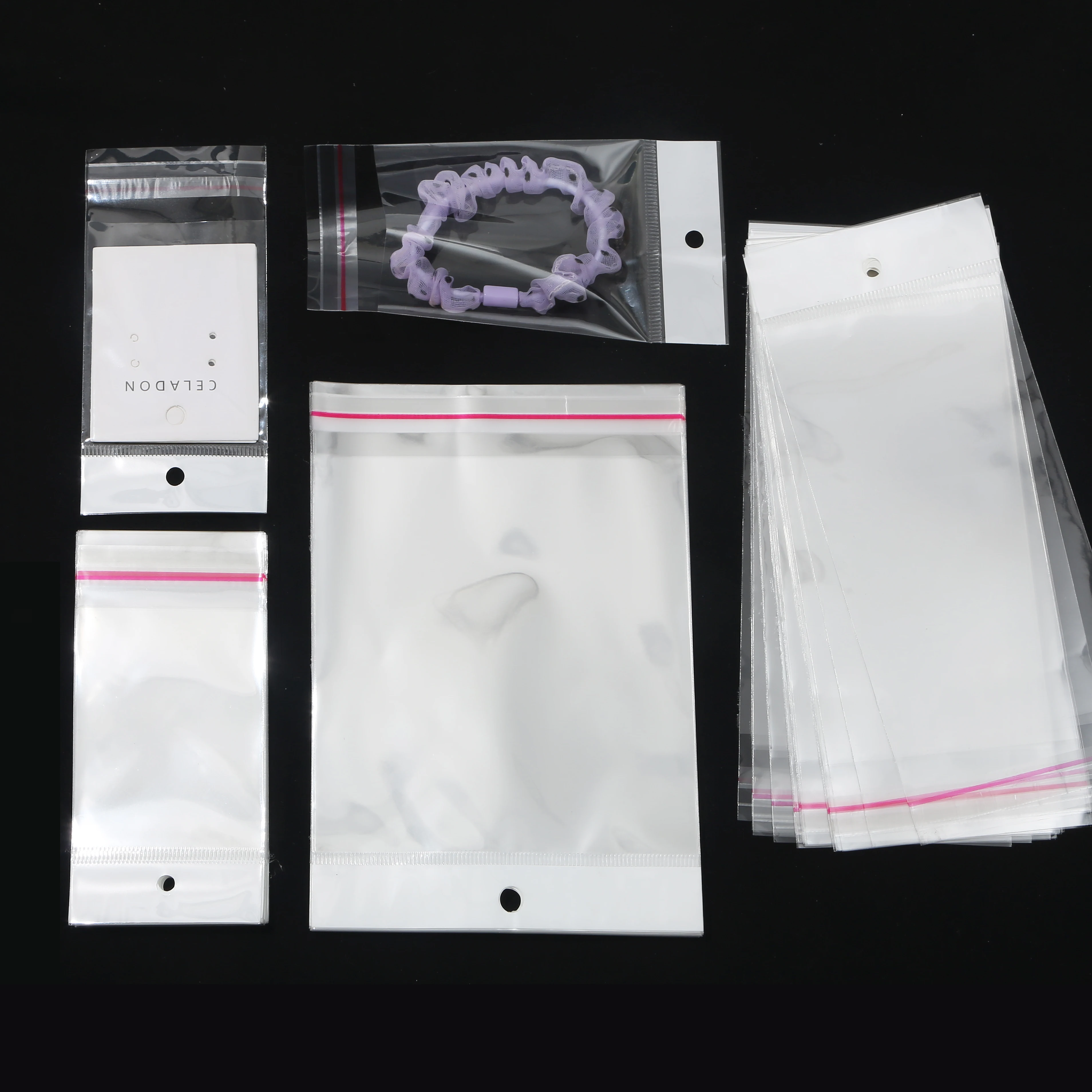 100pcs/lot Transparent 24 Styles Self Adhesive Seal Plastic Storage Bag ...