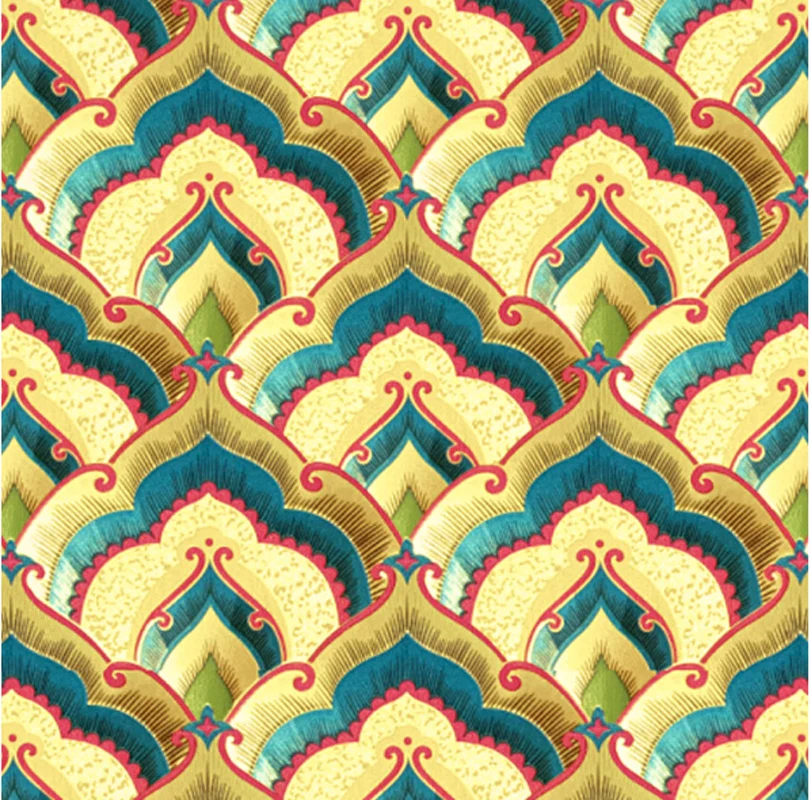 Pvc Modern Gold Foil Auspicious-clouds Leaves Vinyl Wallpaper Roll For ...