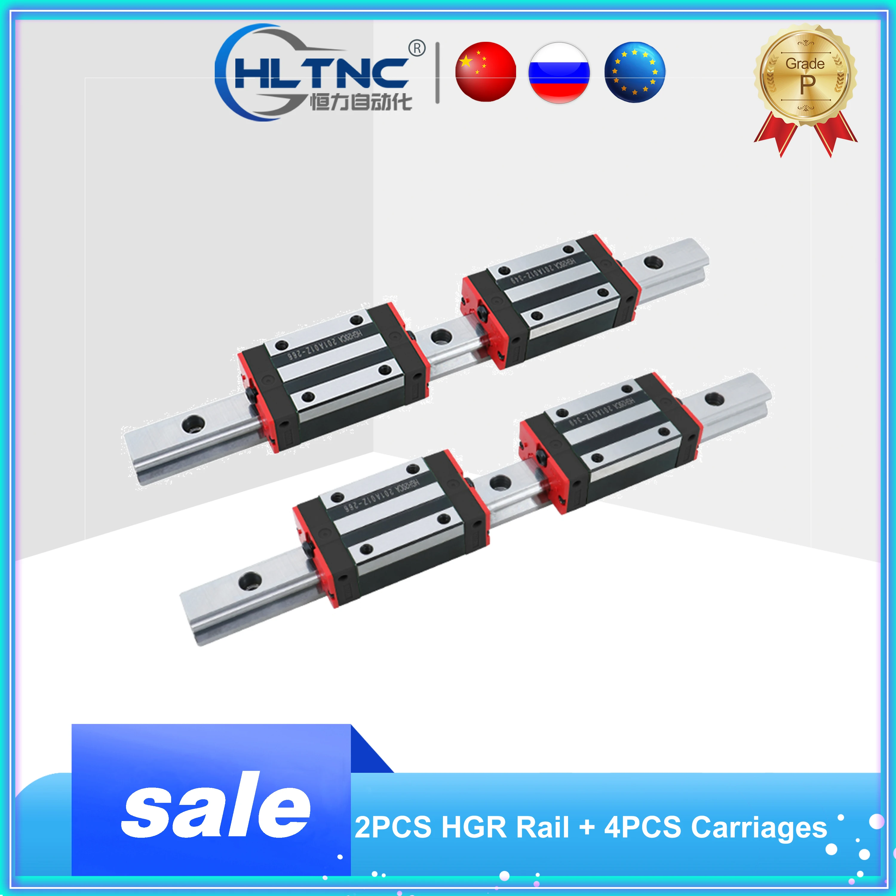 2PCS-HGR15-HGR20-Square-Linear-Guide-Rail-4PCS-Slide-Block-Carriages ...